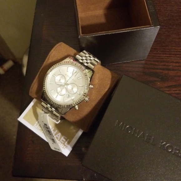 Michael Kors | Accessories | Mens Silver Michael Kors Lexington Watch ...
